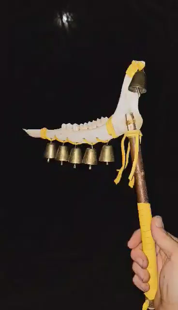 Warding Bell Deer Jaw Ritual Rattle Wand – FjallvaettirWorkshop